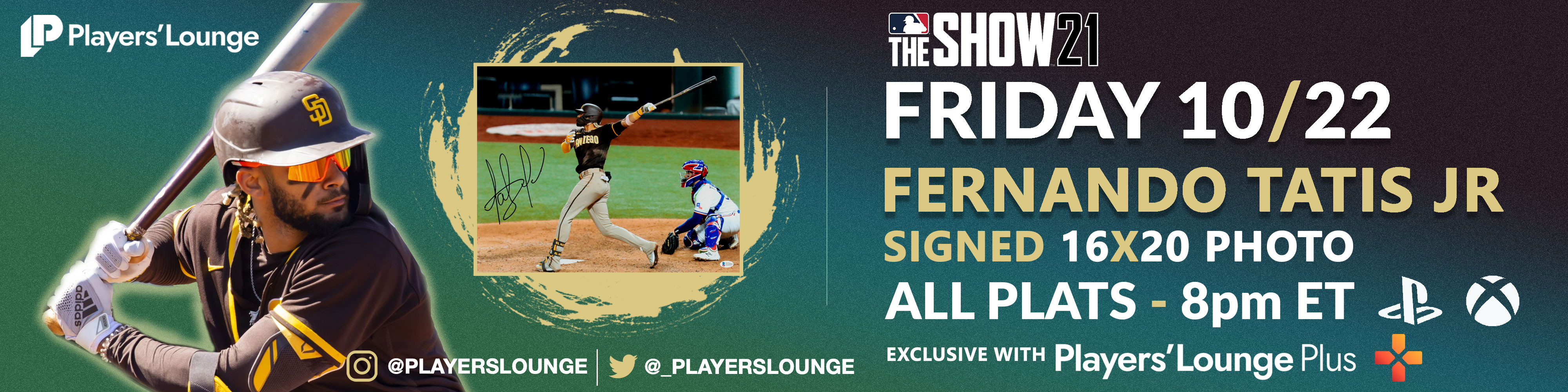 Players' Lounge - Fernando Tatis Jr signed photo MLB Tournament