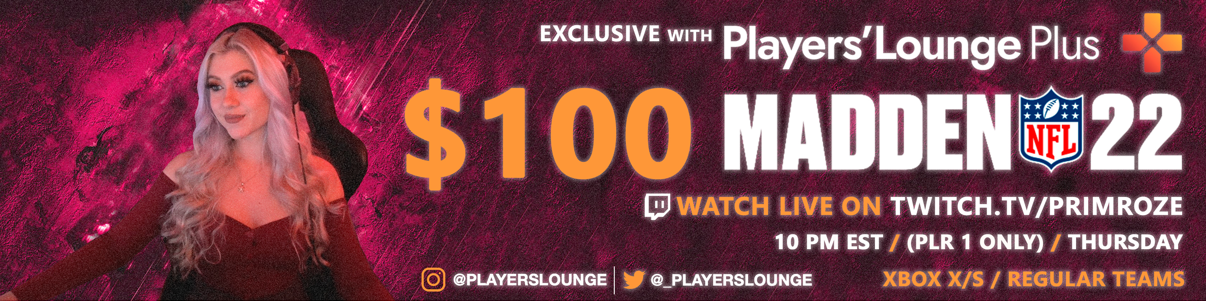 Players' Lounge - (PL + EXCLUSIVE) Primroze Thursday (PLR1's) - twitch ...