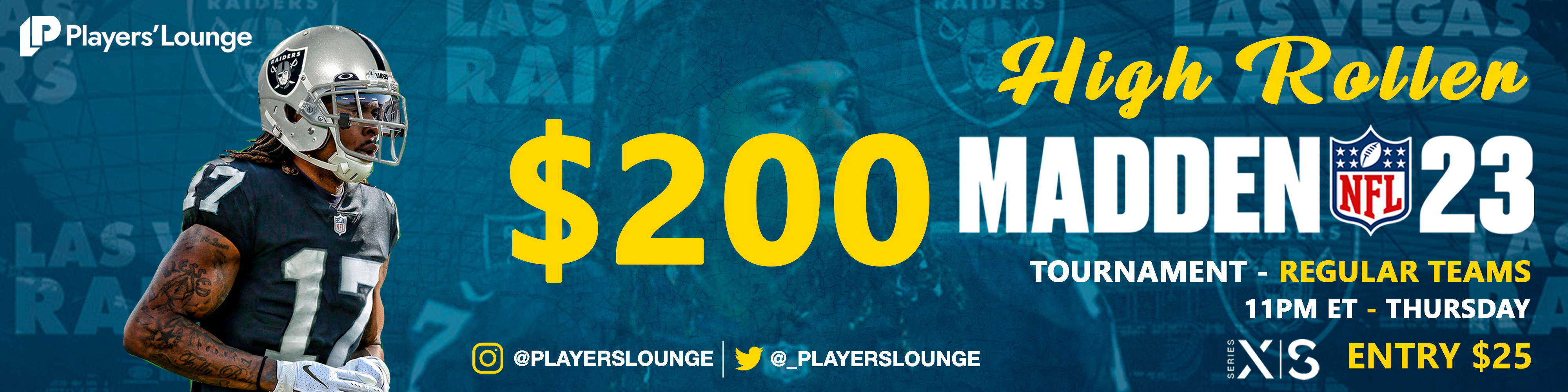 Players' Lounge - High Roller Madden 23 Xbox XS (8 Players max)