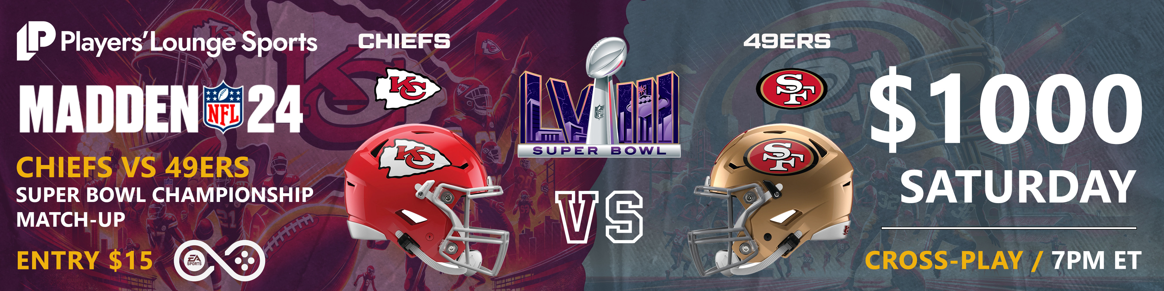Players' Lounge - $1000 Super Bowl Chiefs vs 49ers Themed NFL Match-Up