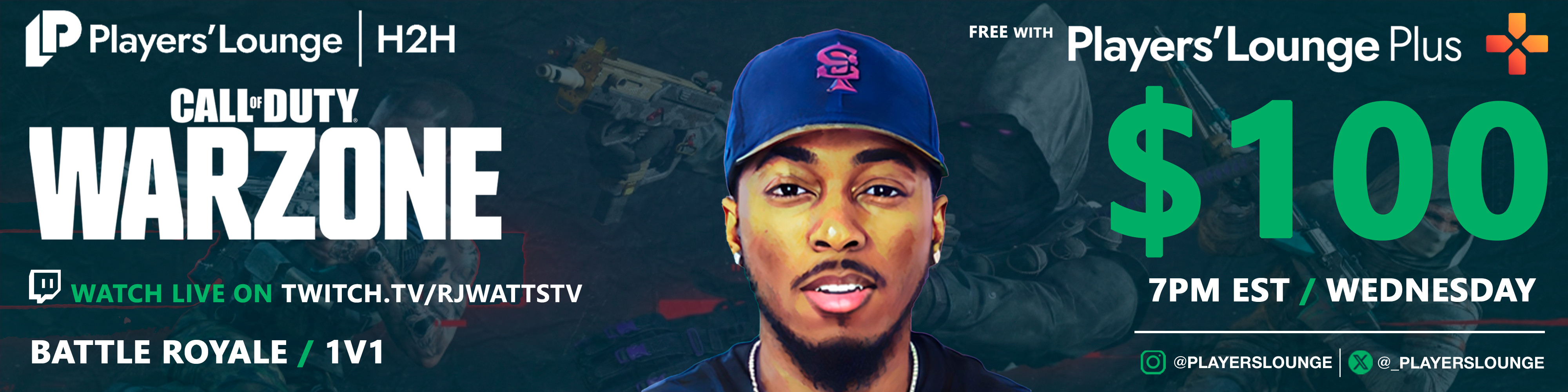 Players' Lounge - Battle Royale 1v1 - Twitch.tv/rjwattstv