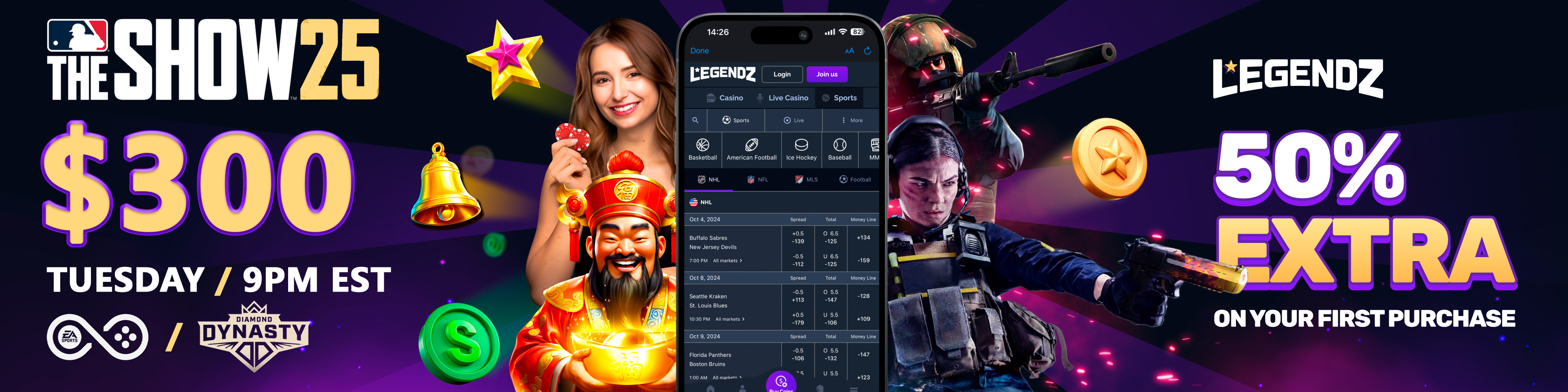 Players' Lounge - FREE $300 Diamond Dynasty - Legendz.com