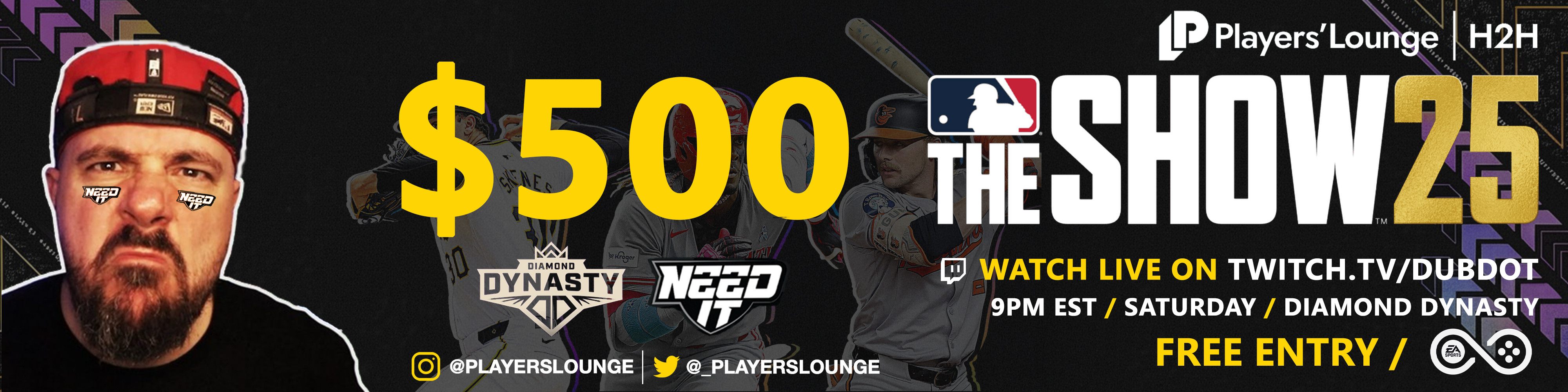 Players' Lounge - FREE $500 Diamond Dynasty - twitch.tv/dubdot