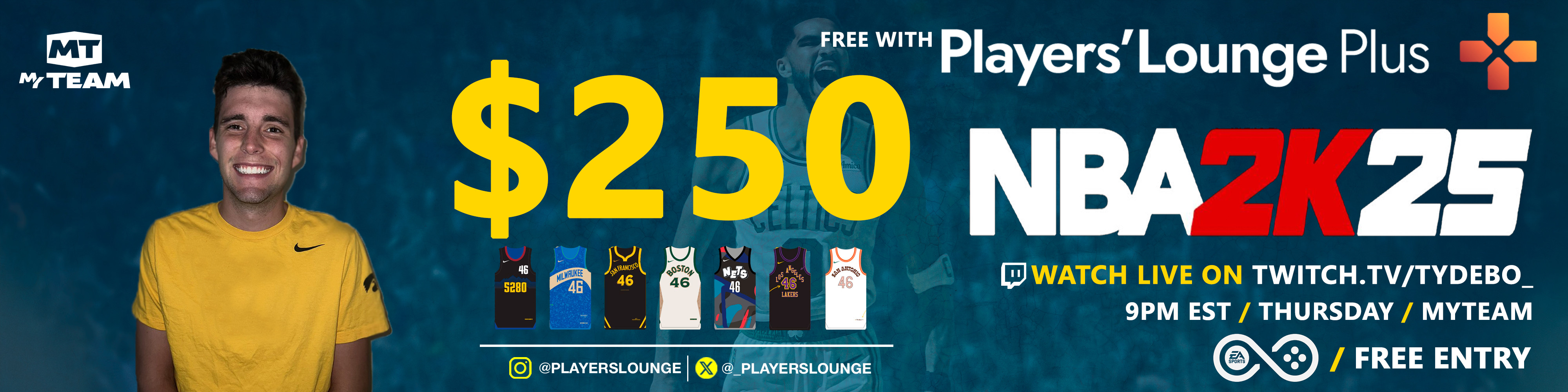 Players' Lounge - FREE - 2K25 My Team - Twitch.tv/tydebo_