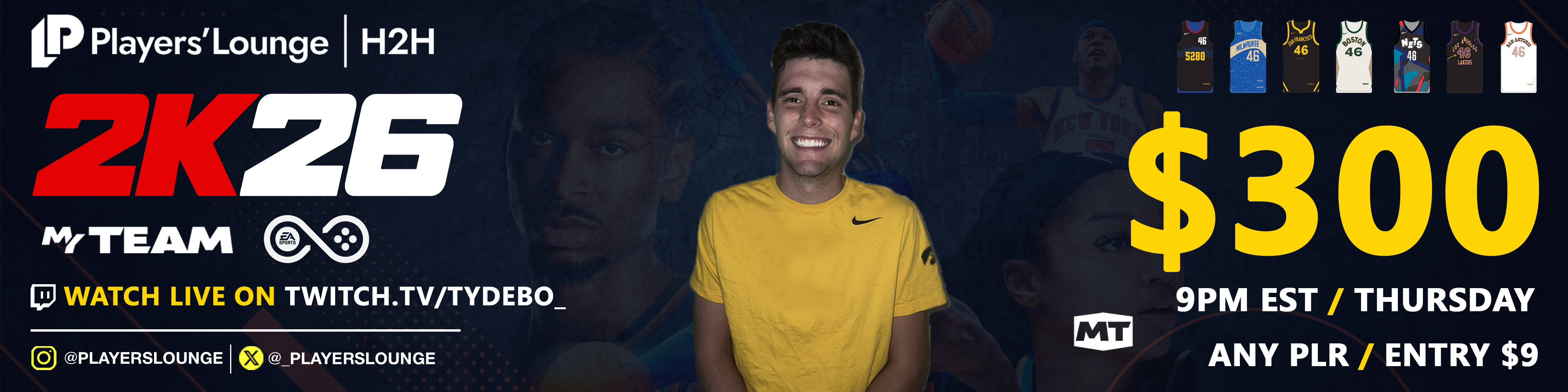 Players' Lounge - FREE w/ PL+! 2K26 My Team - Twitch.tv/tydebo_